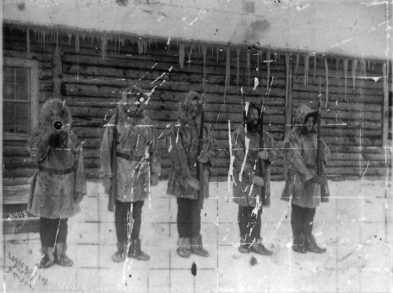 Members of the Yukon Field Force, c1900. – Dawson City Museum